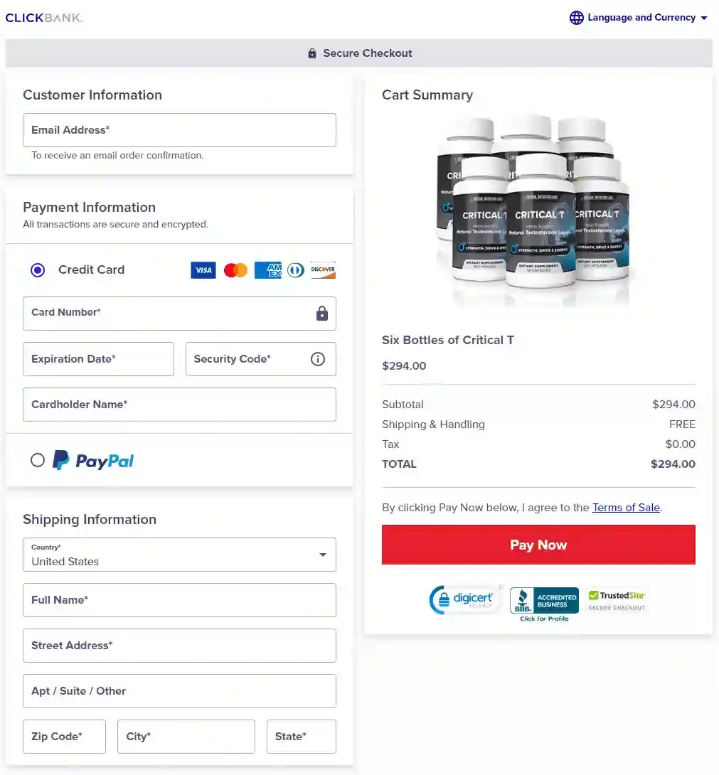 Critical T™ | Official Website | Supports Testosterone Production
